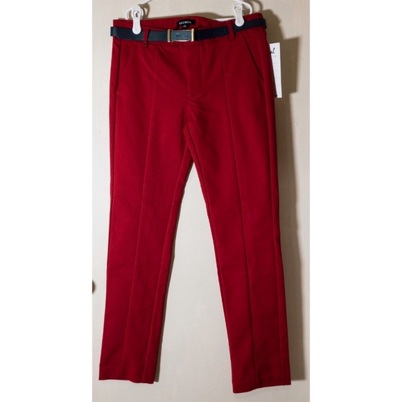 Rachel | Pants & Jumpsuits | Nwot Racheal Red Pants W Belt | Poshmark
